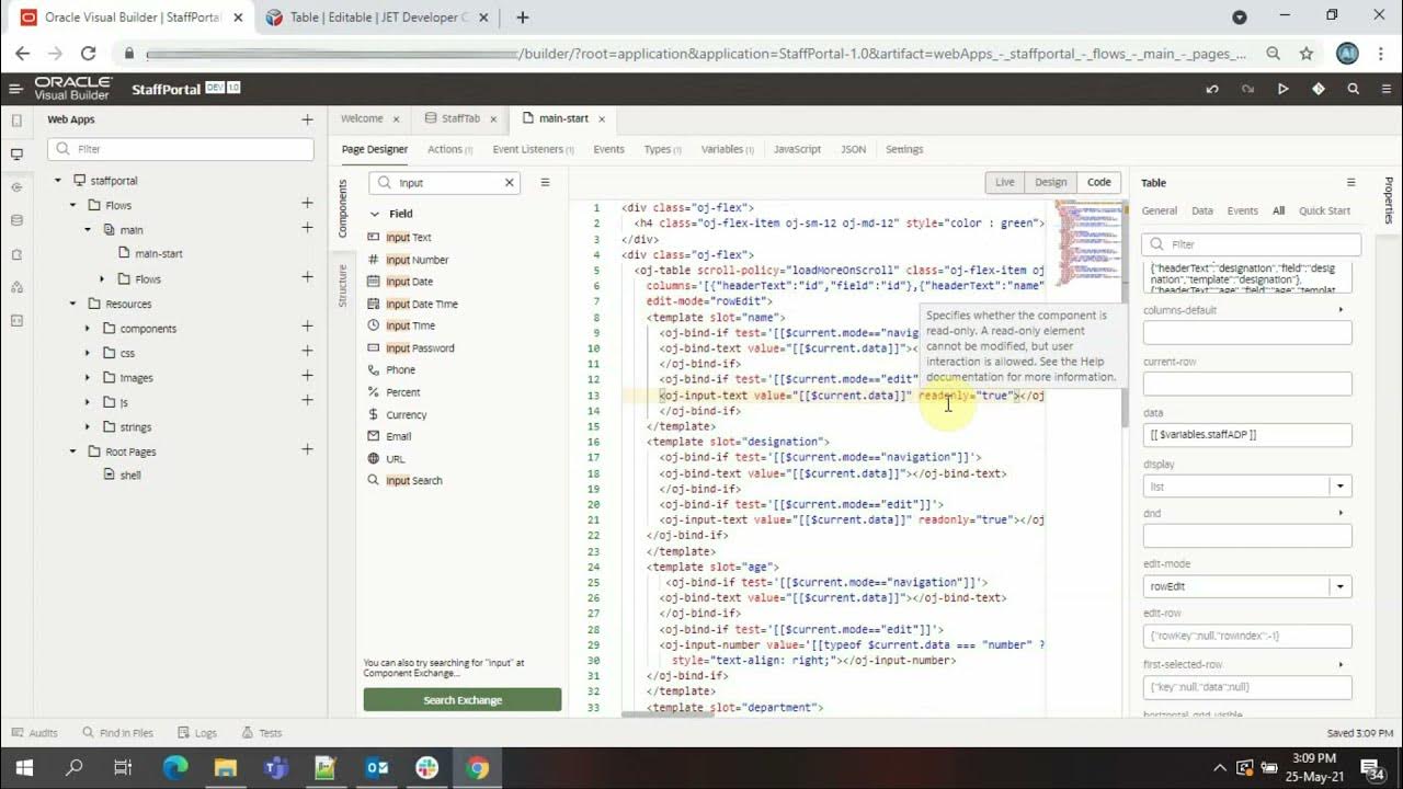 Editable Table In Oracle VBCS - YouTube