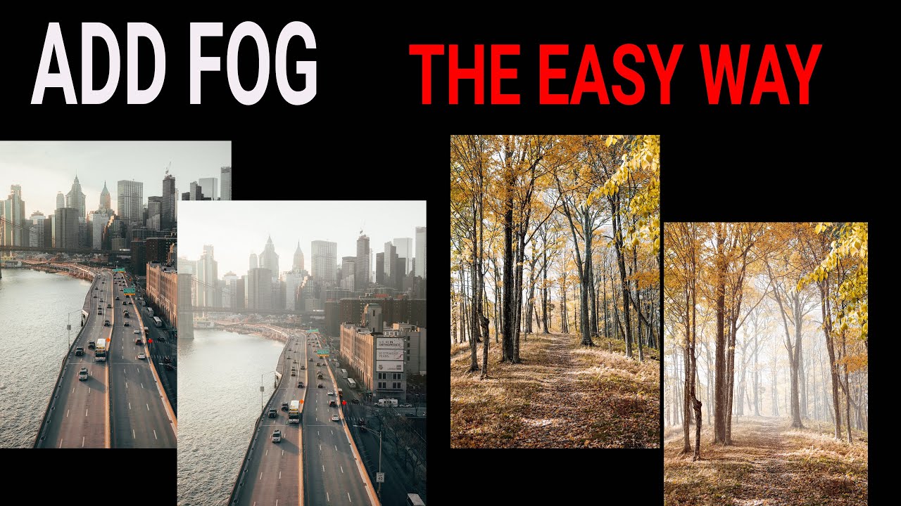 How to add fog (atmosphere) In Photoshop the EASY way. - YouTube