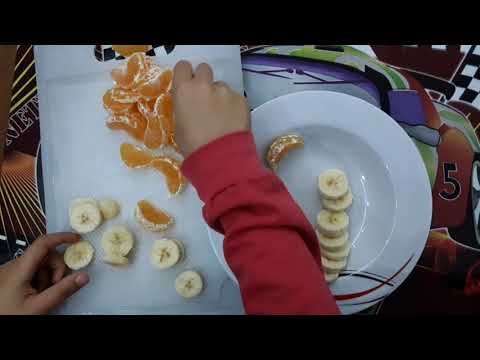 Ağaç şeklinde meyve tabağı yapımı.