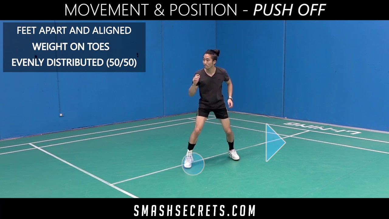 Badminton Push Off Technique - YouTube