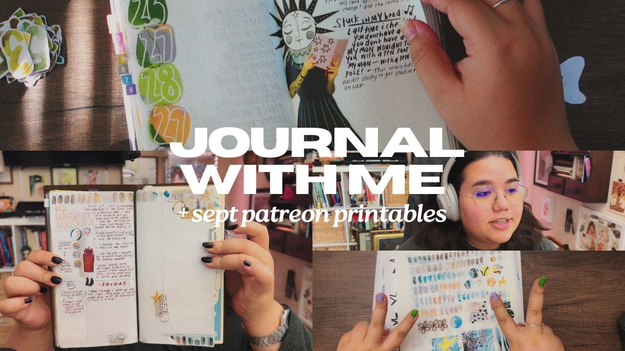 chat & journal with me | featuring september's patreon printables - YouTube