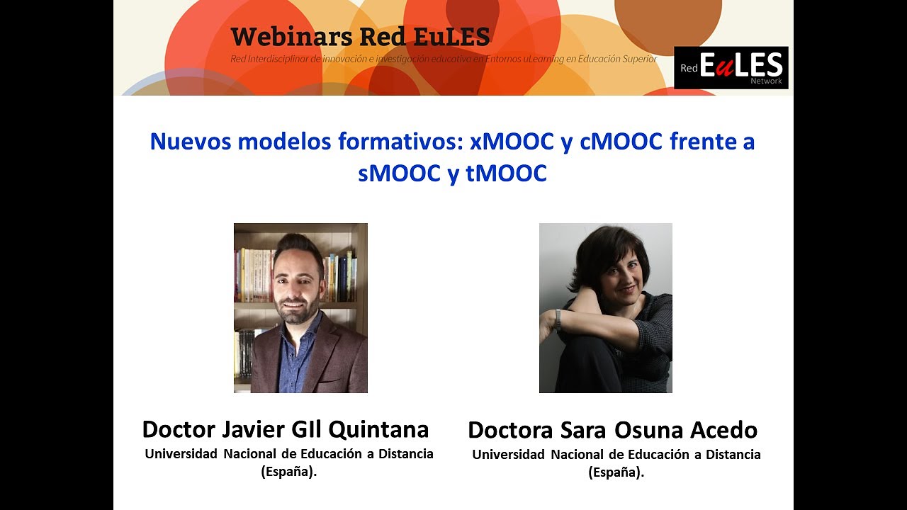 Nuevos modelos formativos: xMOOC y CMOOC frente a sMOOC y tMOOC - YouTube