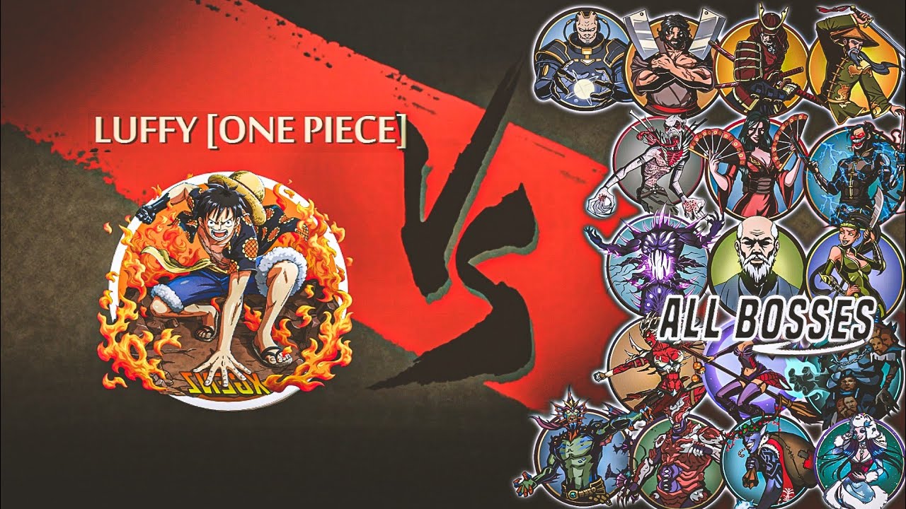 Shadow Fight 2 Luffy (One Piece) Vs All Bosses - YouTube