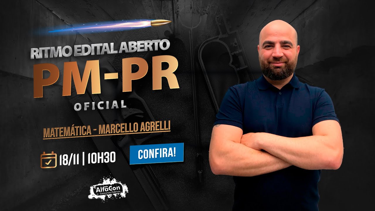 Aula de Matemática para PMPR Oficial Edital Aberto - AlfaCon - YouTube