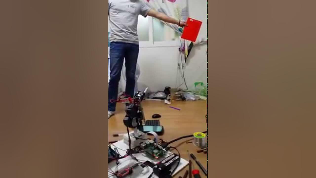 Tracking camera with Camshift + Kalmanfilter with OpenCV & python on RaspberryPi B2 - YouTube