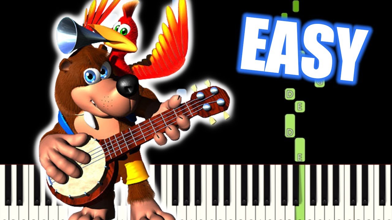 Banjo-Kazooie Theme Music - EASY Piano Tutorial(Synthesia) by TAM - YouTube