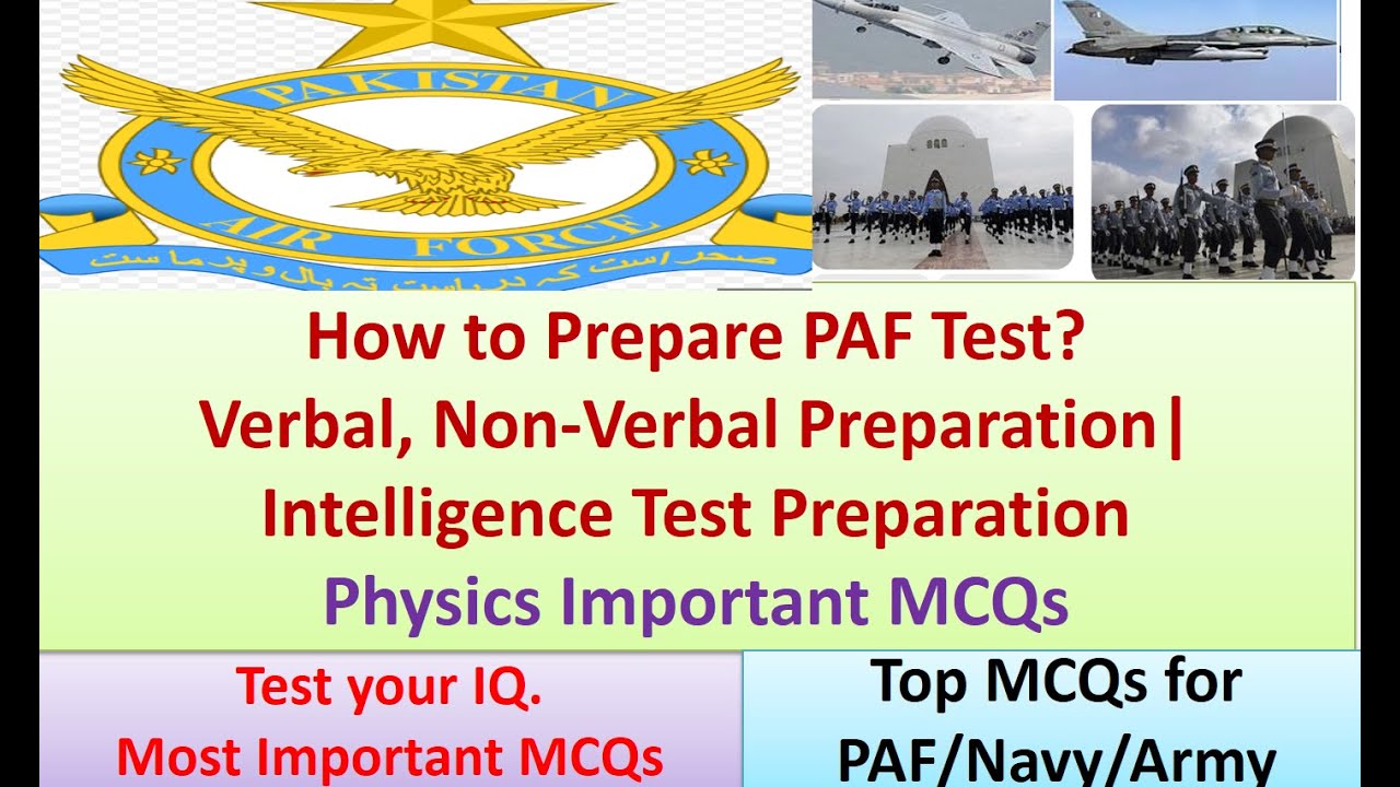 PAF Test Preparation| PAF Verbal & Non-verbal Intelligence Test| PAF ...