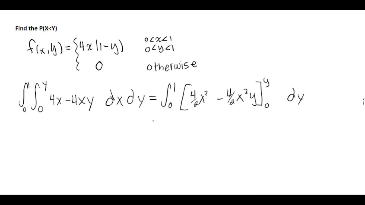 P X Less Than Y From Joint PDF YouTube