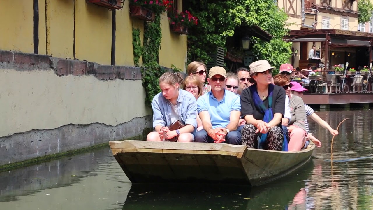 France Alsace Colmar Boat in the canals / France Alsace Colmar Barque ...