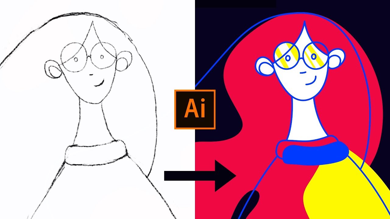 Flat Design Illustration Using Illustrator CC - YouTube