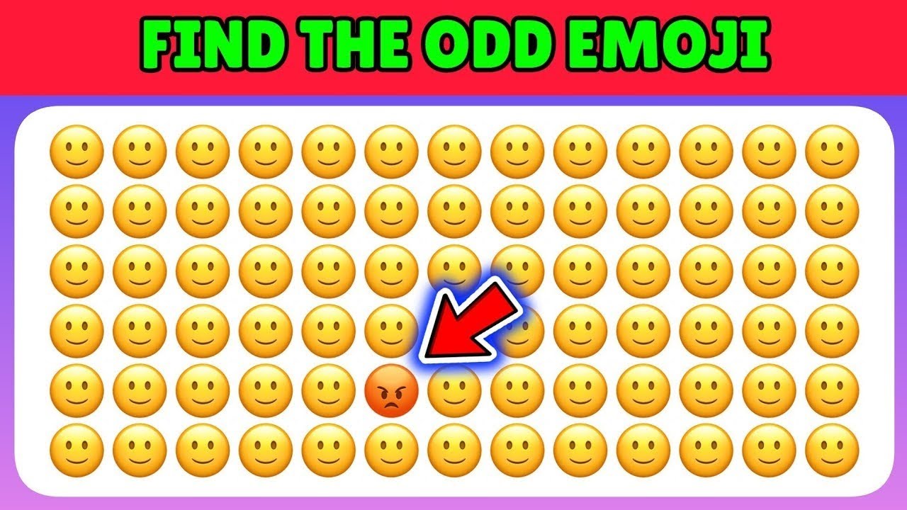 FIND THE ODD EMOJI in 22 Seconds (Emoji Quiz) - YouTube