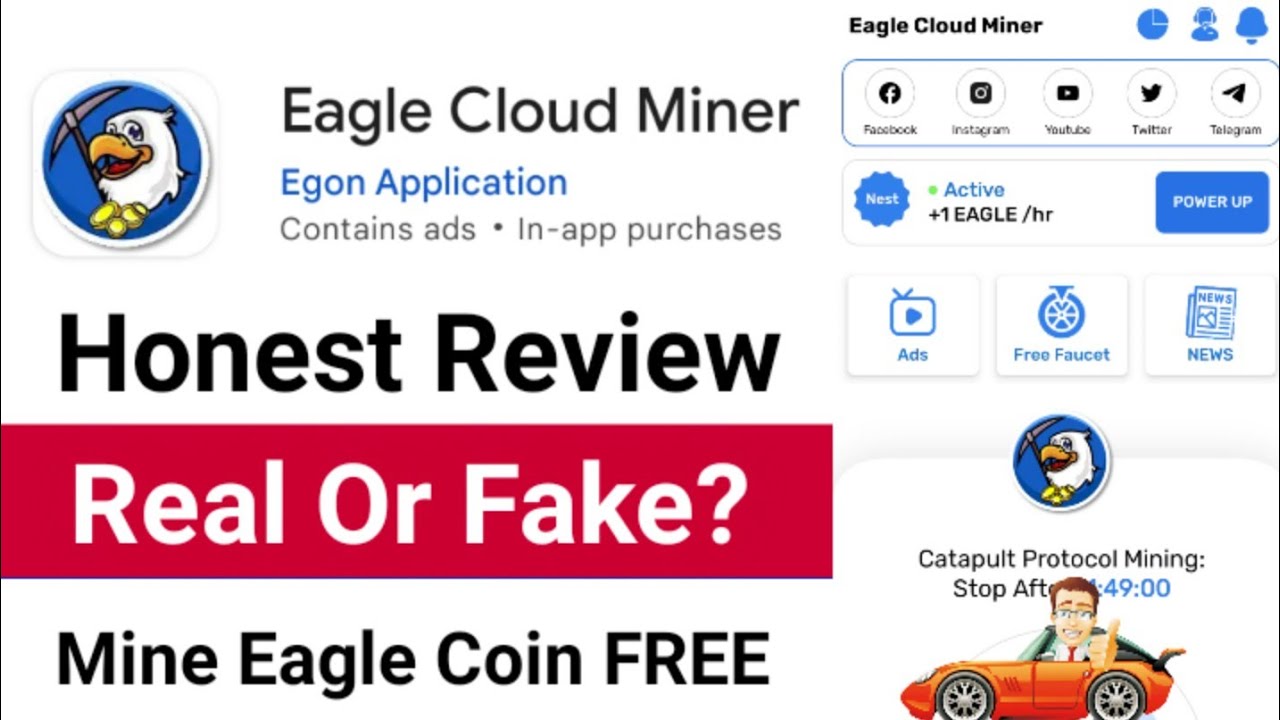 Eagle Cloud Miner App Review Eagle Cloud Miner App Is Real Or Fake 🤔 New Cloud Mining App 2024 ...