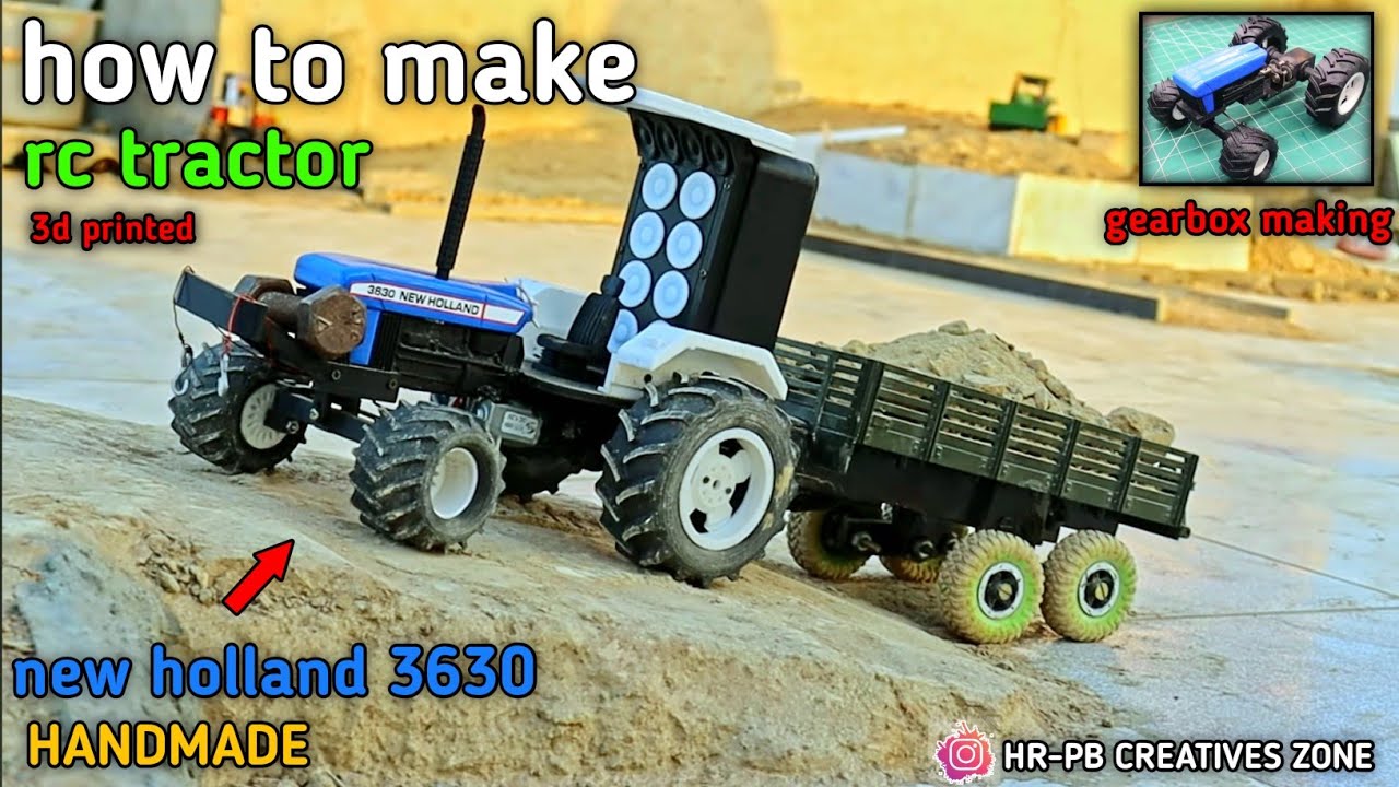 How to make rc new holland tractor at home [] 3d printed - YouTube
