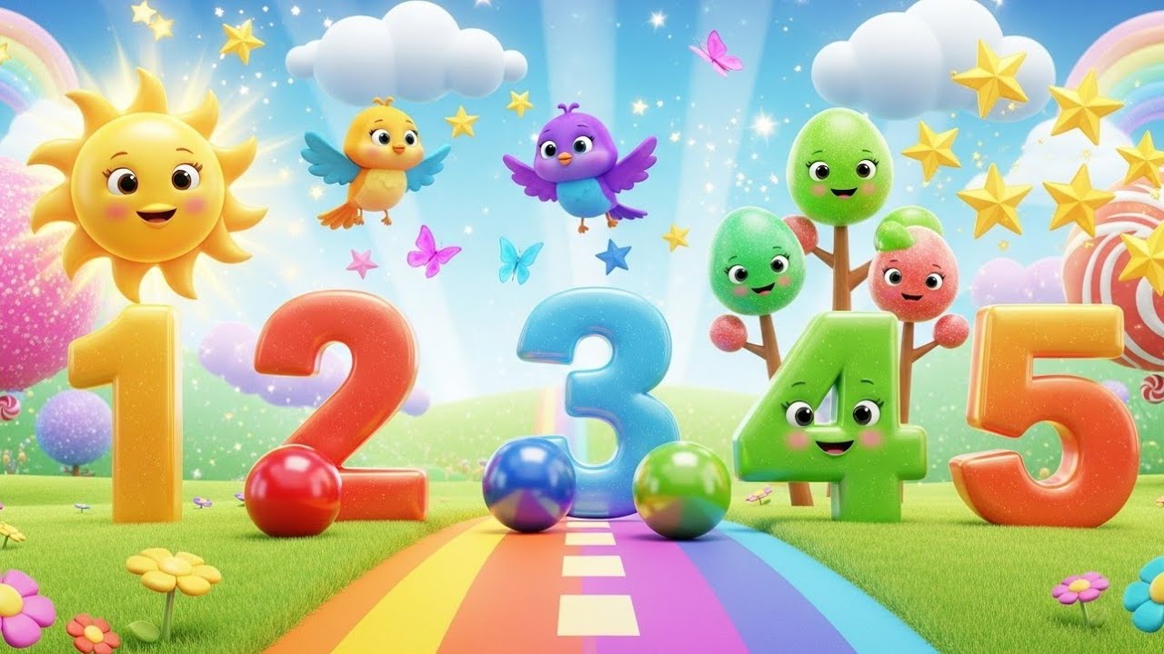 🔢 1 to 5 Counting Song for Kids 🎶 | Learn Numbers with Fun Rhyme ...