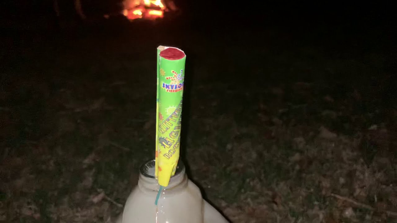 Glittering light rocket by skysonic fireworks - YouTube