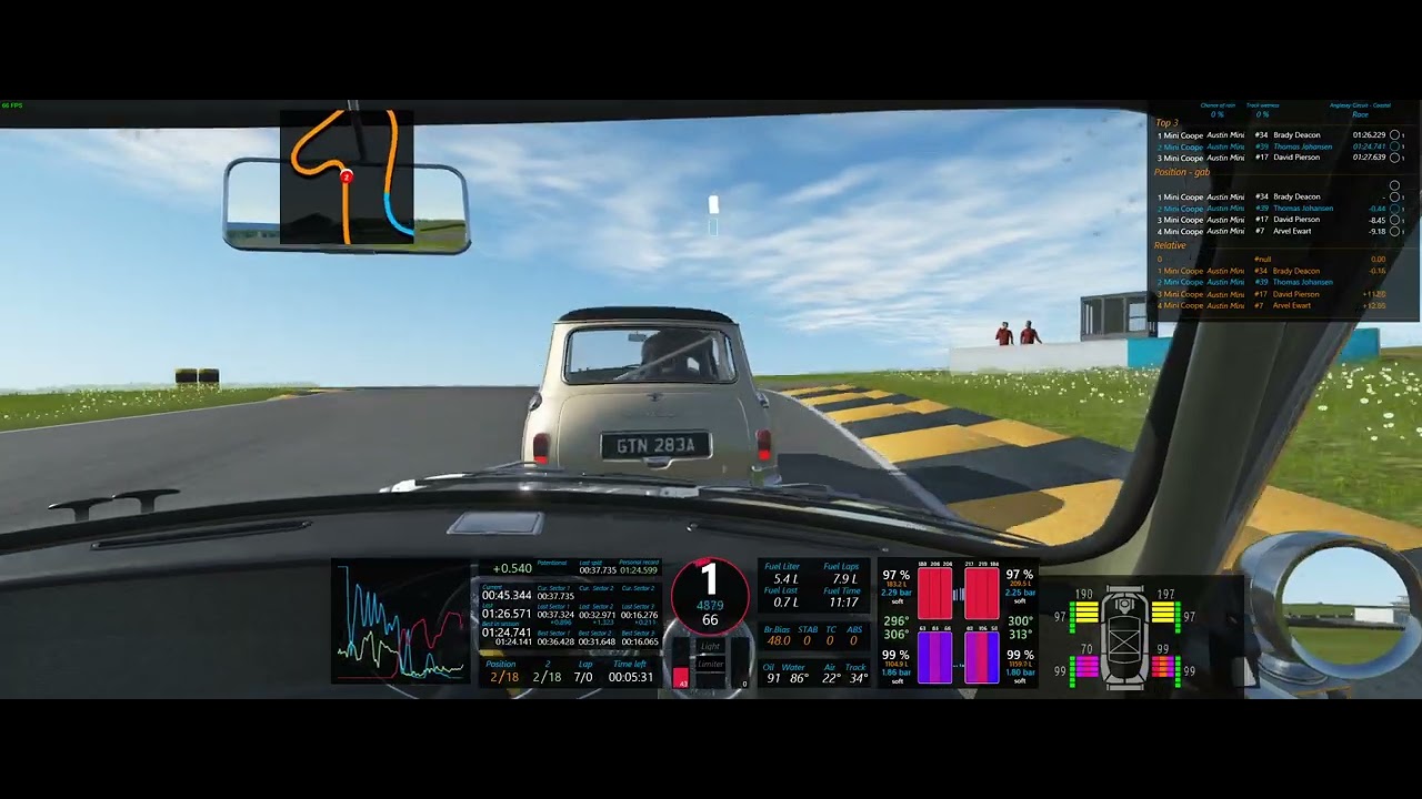 rFactor 2 - mini cooper MK1 @ Anglesey - YouTube