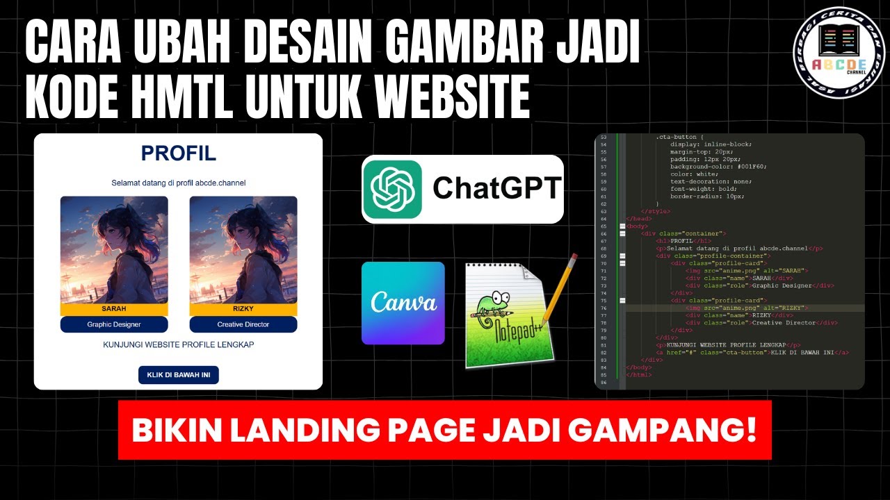 Cara Buat Gambar Jadi Kode Html Pakai Chat GPT - YouTube