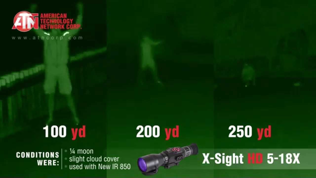X-Sight HD 5-18x in Night Mode - YouTube