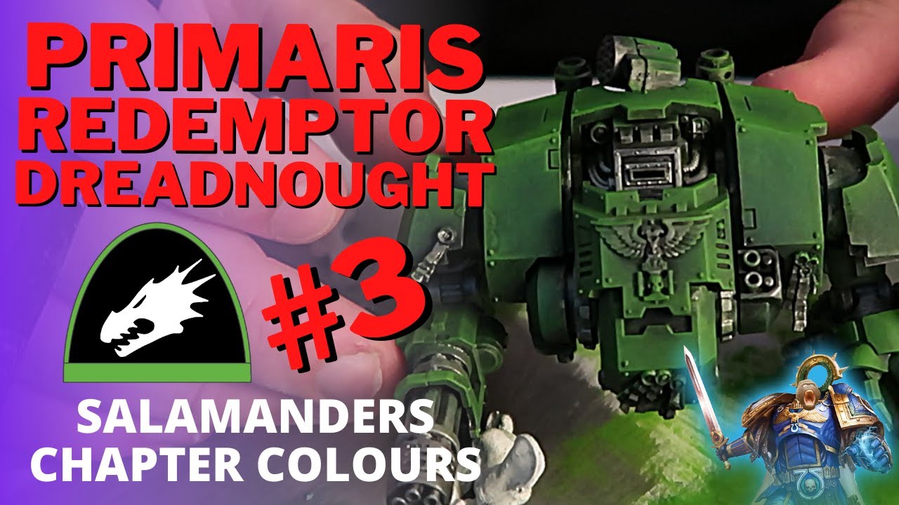 Primaris Redemptor Dreadnought #3: Stippling Grimdark Salamanders ...