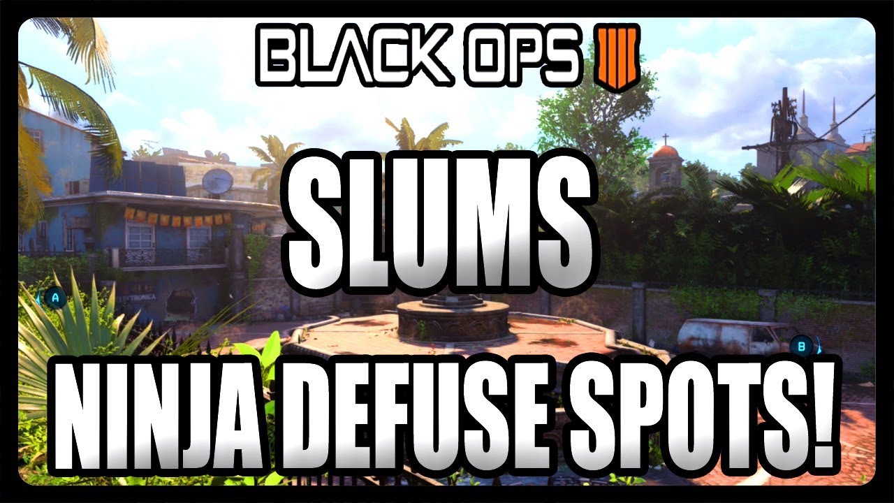 BEST SLUMS NINJA DEFUSE SPOTS ON BLACK OPS 4! BO4 BEST HIDING SPOTS ...