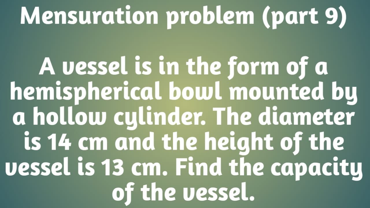 Mensuration problem || part 9 || - YouTube
