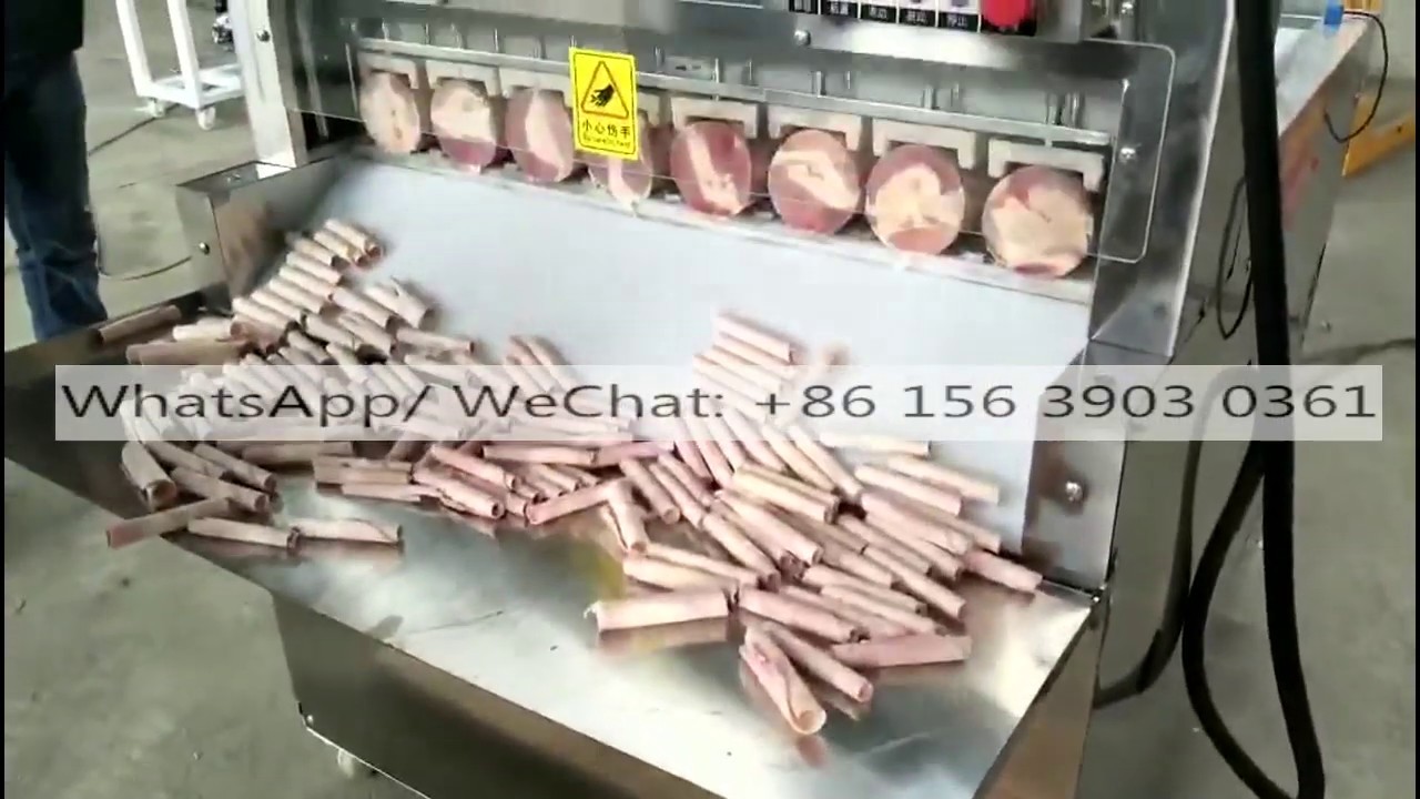 Automatic frozen meat cutting machine | Hot pot beef mutton roll slicer ...