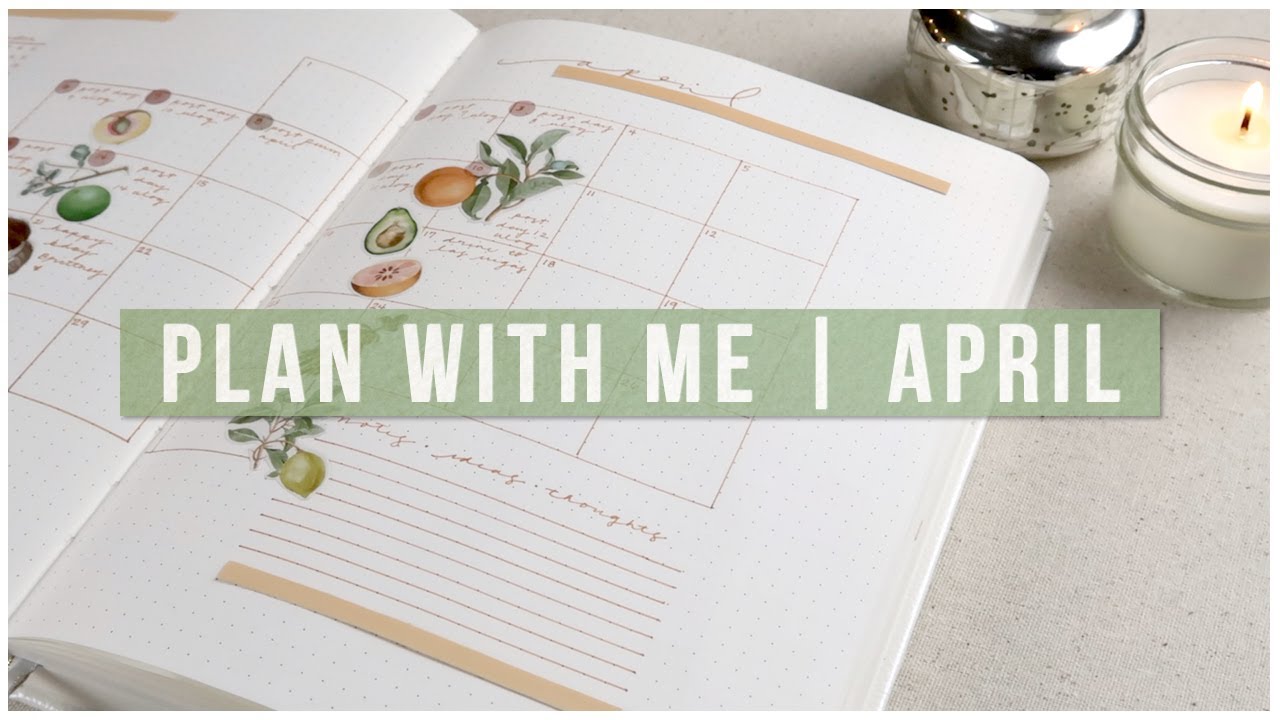 My First Bullet Journal Spread | April Plan with Me | Bullet Journal ...