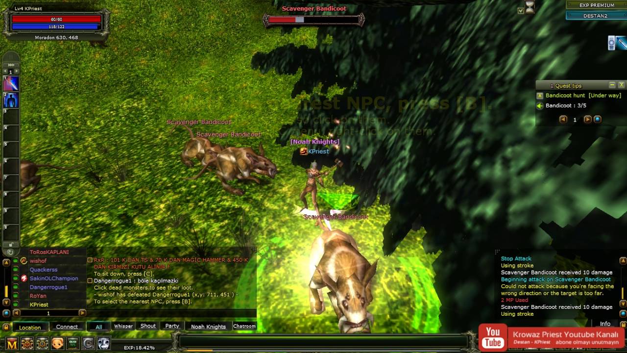 Knight Online Bandicoot Görevi ( Bandicoot Hunt ) [#3] - YouTube