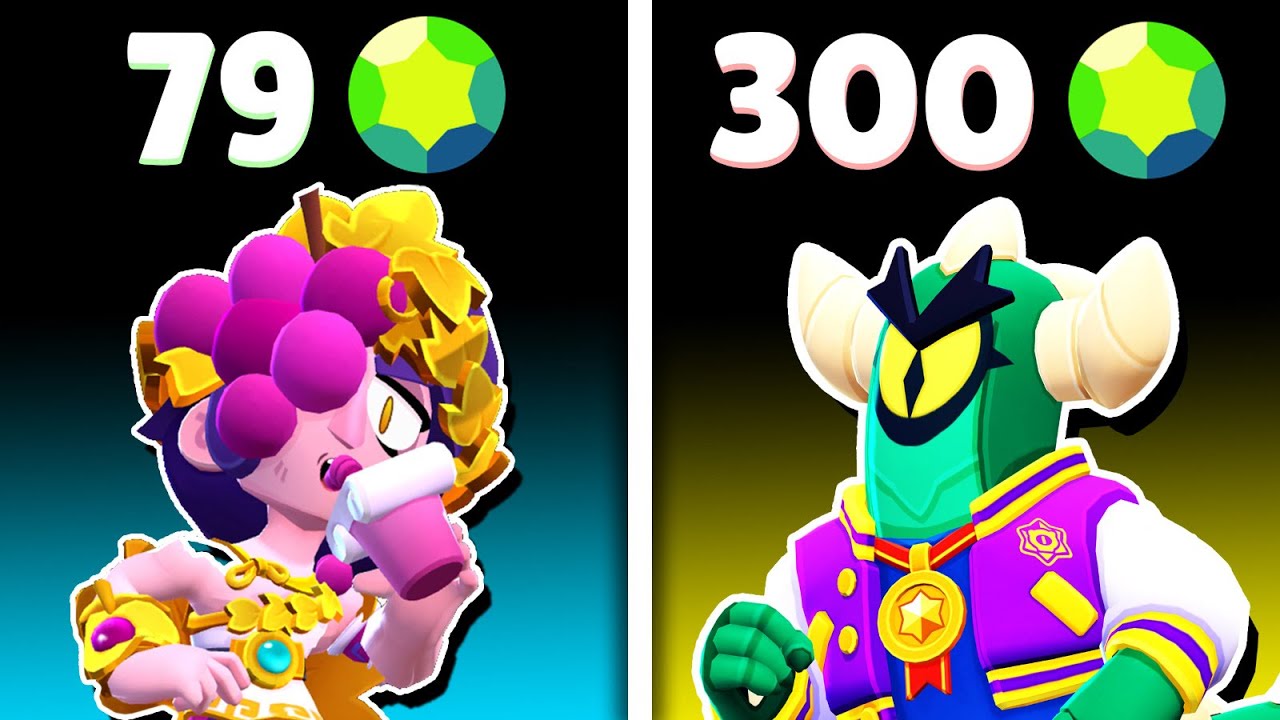 BEST Skin For EVERY GEM PRICE In Brawl Stars! - YouTube
