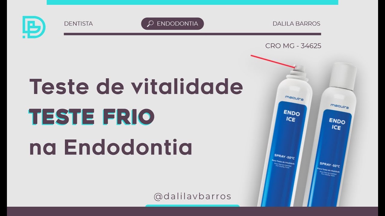 TESTE DE VITALIDADE (TESTE FRIO) NA ENDODONTIA - YouTube