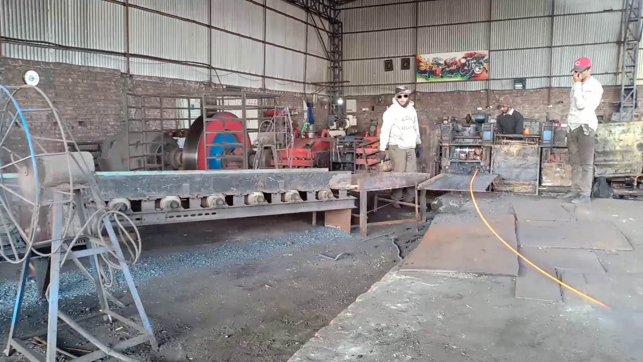 Pk Semi Automatic steel re rolling mill - YouTube