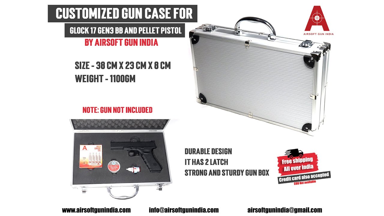 Customized Storage Metal Gun Box For Glock 17 Gen3 CO2 Bb And Pellet ...