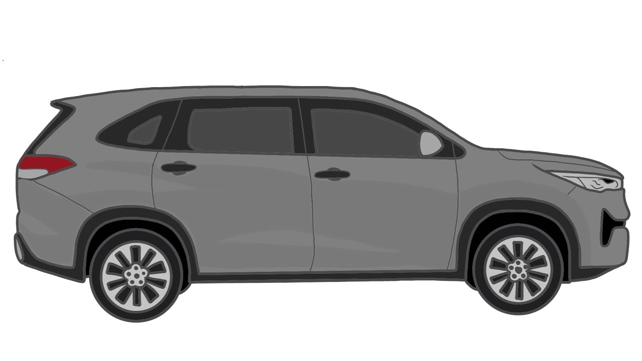 CARA MENGGAMBAR MOBIL TOYOTA INNOVA ZENIX - YouTube