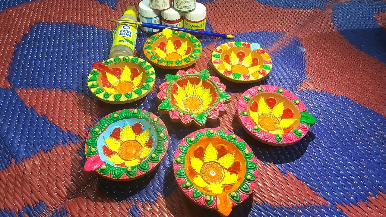 Diya Decorations🪔 for Deepavali | Diya painting ideas #rasamempire # ...