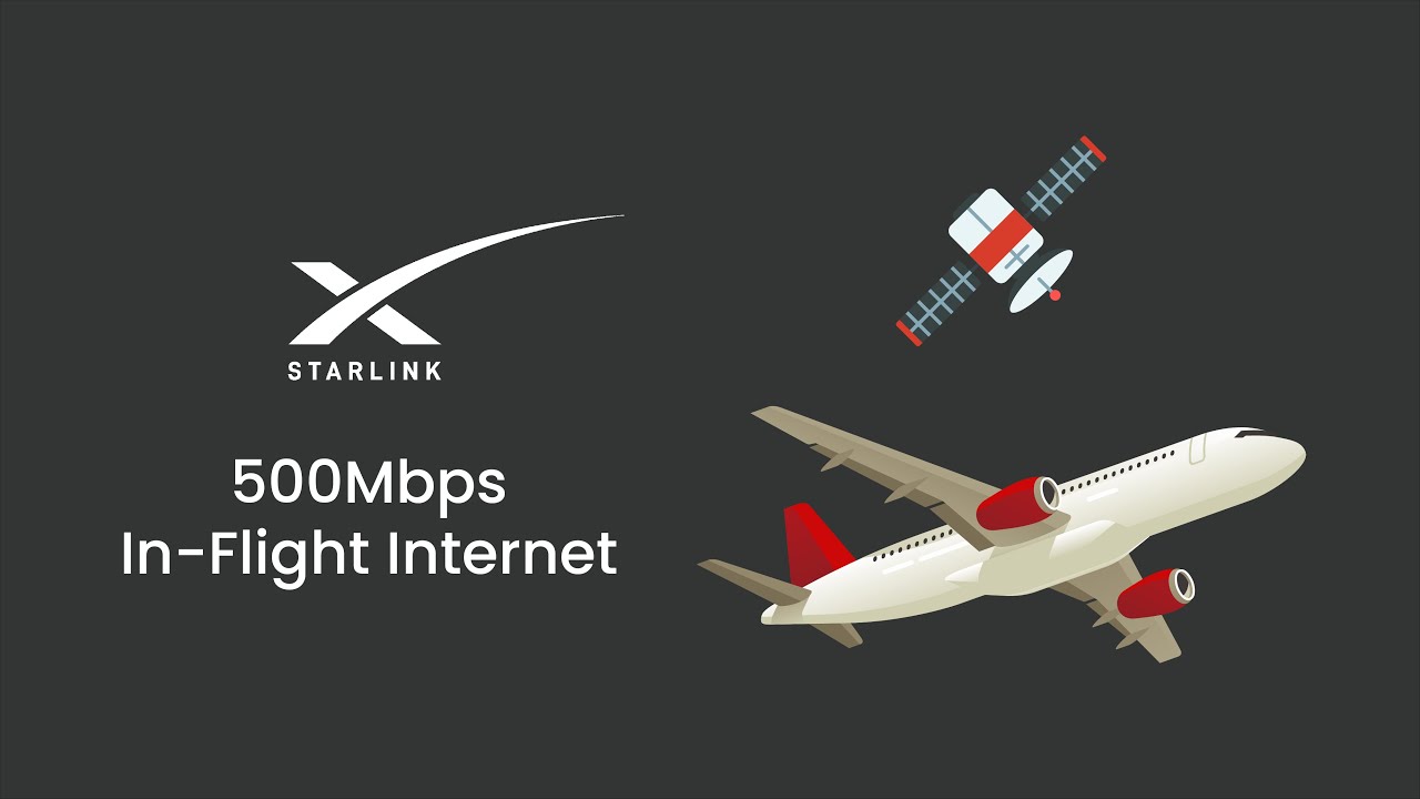 500Mbps in-flight internet service by Starlink - YouTube