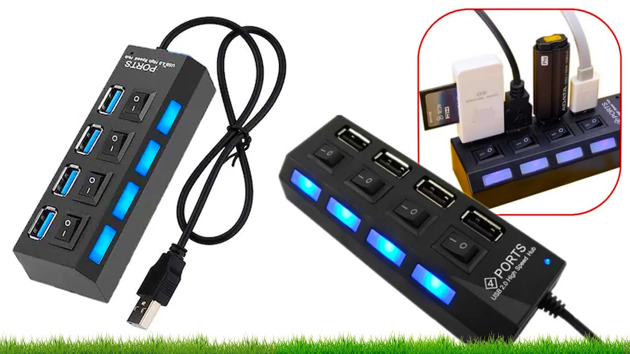 Multiport USB 4-Port Socket Power Adapter: USB Charging Extension Board ...