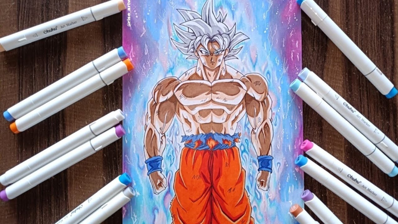 Drawing - Goku Mastered Ultra Instinct - Dragon Ball Super - YouTube
