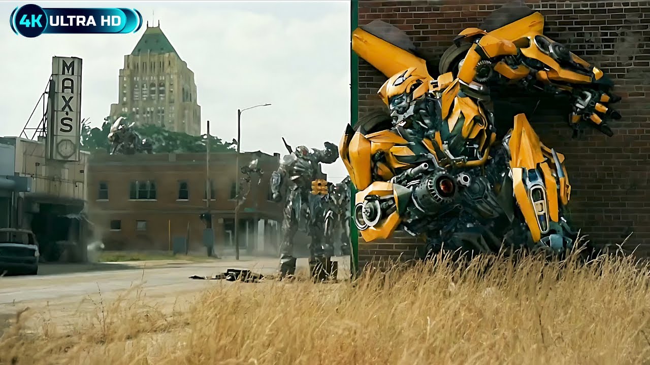 The Town Battle Scene | Transformers 5: The Last Knight - YouTube