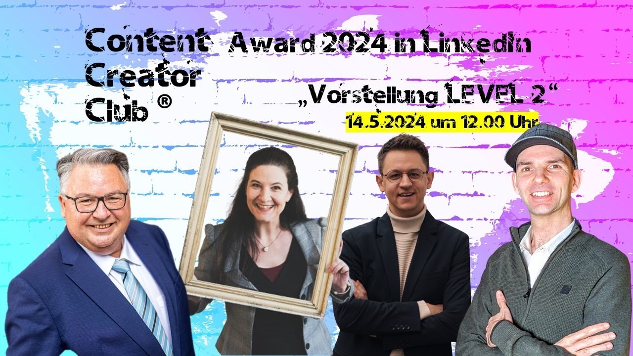 Content Creator Club Award 2024: wir beginnen mit Level 2 - YouTube