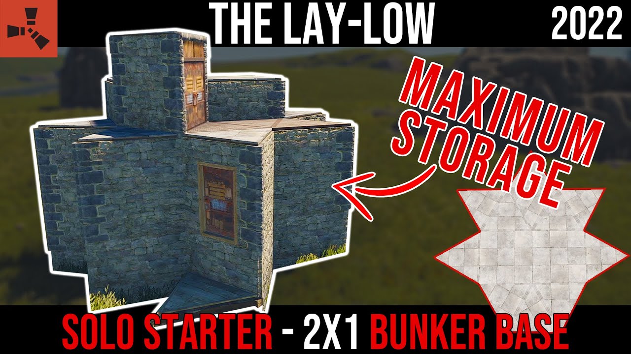 The Lay-Low - Simple & Secure 2x1 Solo Bunker Base with Maximum storage ...
