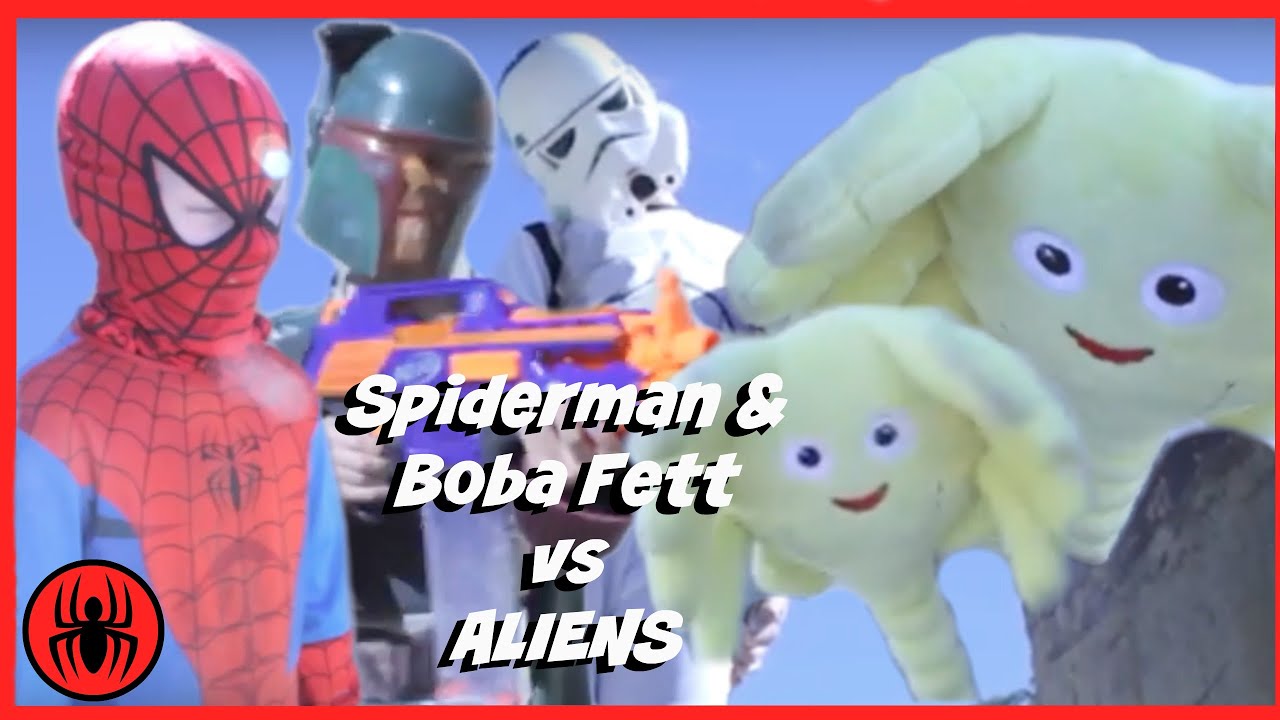 SPIDERMAN & BOBA FETT vs ALIEN Superheroes Fun in Real Life comic ...