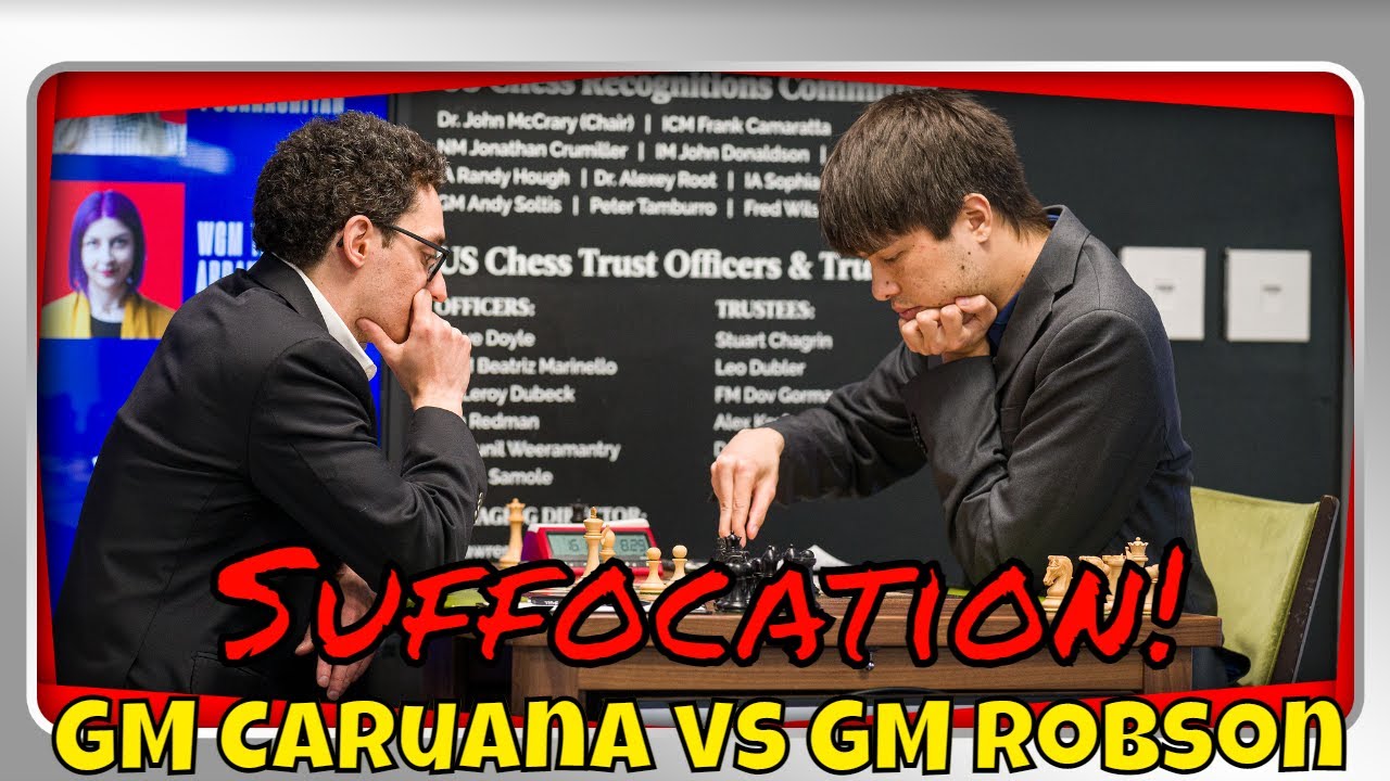 SUFFOCATED, GINIPIT SA DEVELOPMENT! Caruana vs Robson The American Cup 2023 Day 2 Game 4 - YouTube