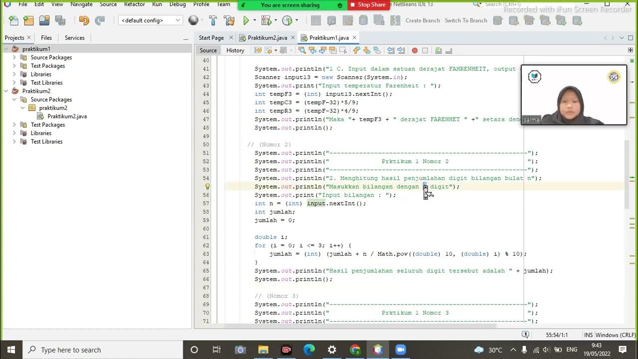 Program Java Sederhana : Alogaritma Menghitung hasil penjumlahan digit ...