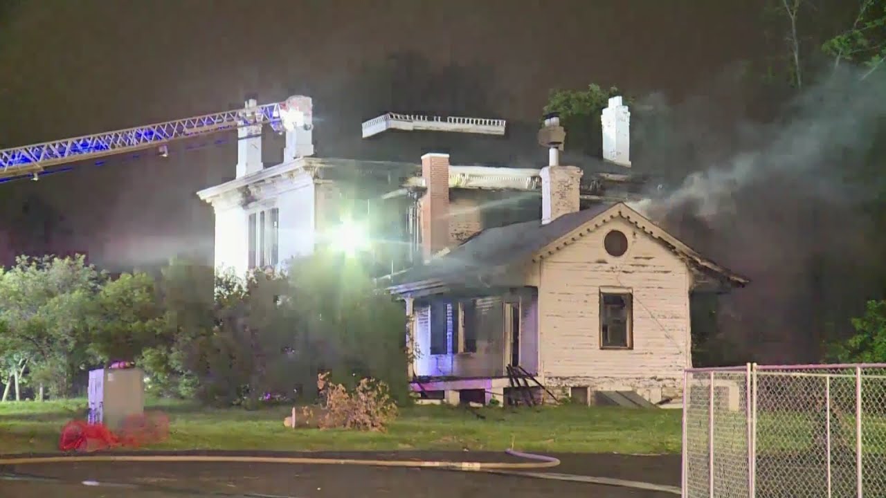 Historic Lyle House damaged by fire - YouTube