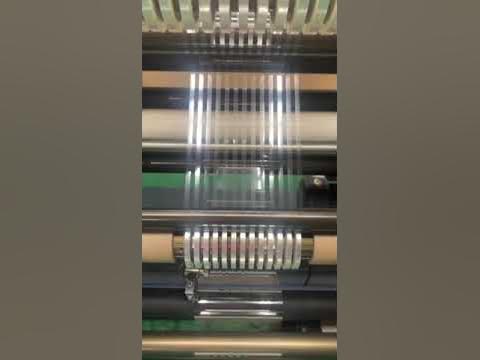 Пленка ПЭТ-Э 20 микрон: резка на ширину 10 мм - YouTube