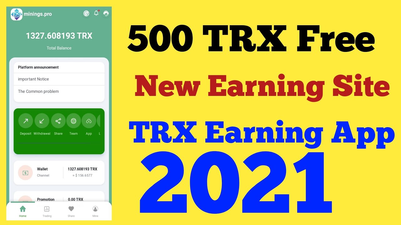 minings.pro | Mining Tron | Free TRX | Comucopia TRX | New TRX Earning ...