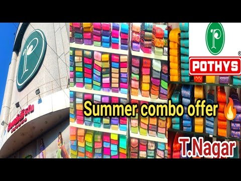 Summer 🌞 spl collection 🔥 Pothys traditional tnagar 💕 cotton saree ...