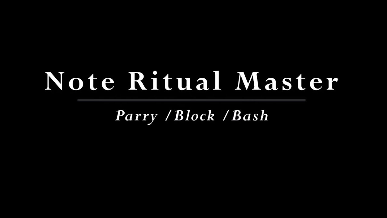 Note Ritual Master - Parry / Block / Bash #skyrim - YouTube