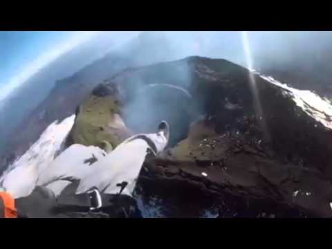 Volcano bungee jumping in Chile - YouTube