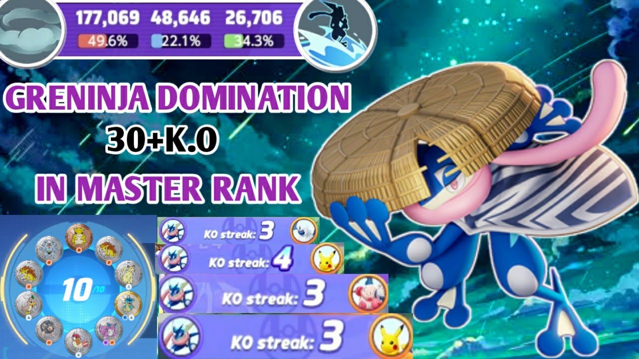150K+Damage and 30 Kill with Surf GRENINJA In Master Rank Pokemon Unite ...